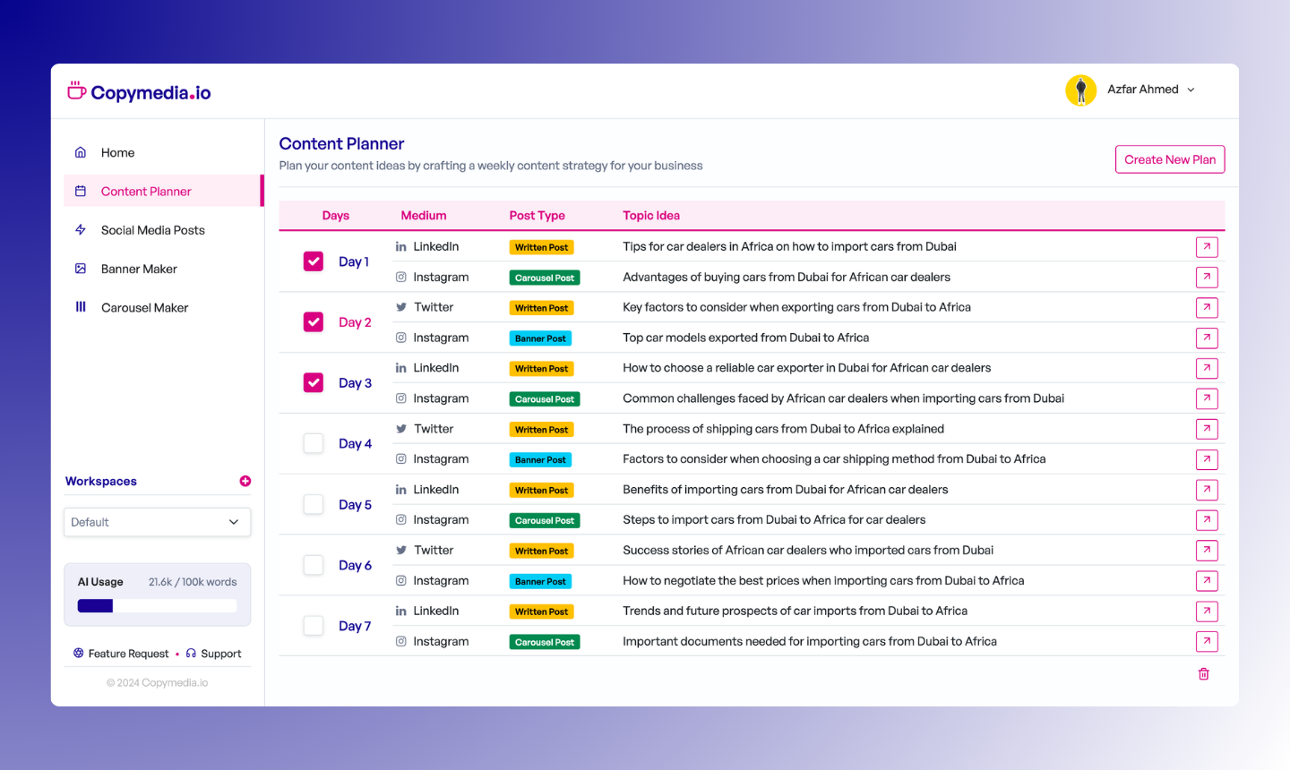 CopyMedia - The Fastest way to create Social Media Contents